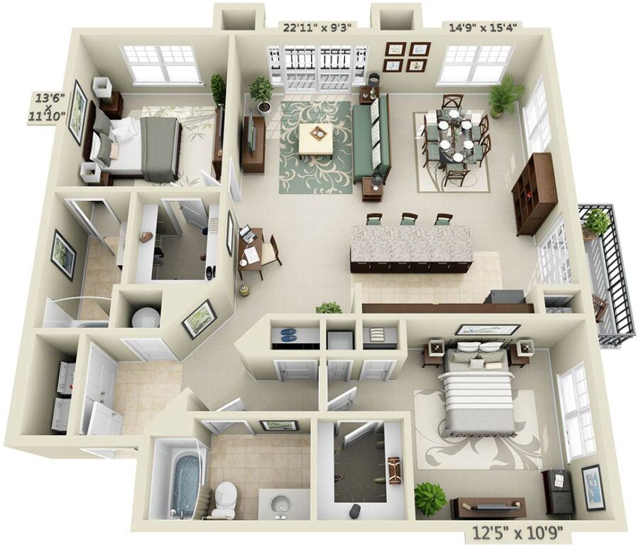 Floor Plans | Bell Arlington Ridge | Arlington, VA Apts